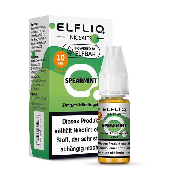 Elfbar ELFLIQ Liquid – Spearmint – 10 mg Nikotin – 10ml – Nikotinsalz ...