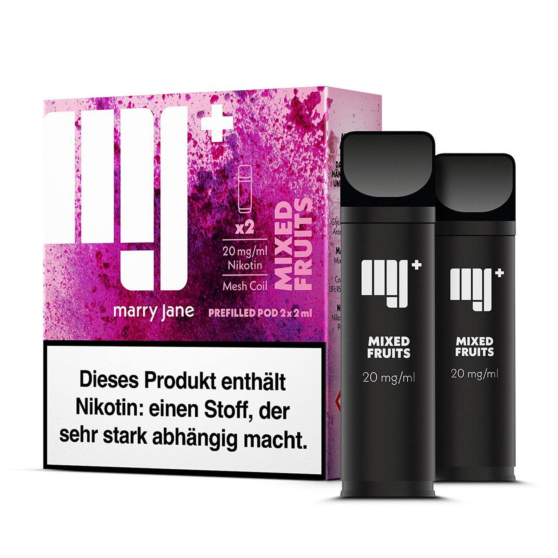Marry Jane Pod - Mixed Fruits - 2er Set - 20 mg Nikotin - 600 Züge ...