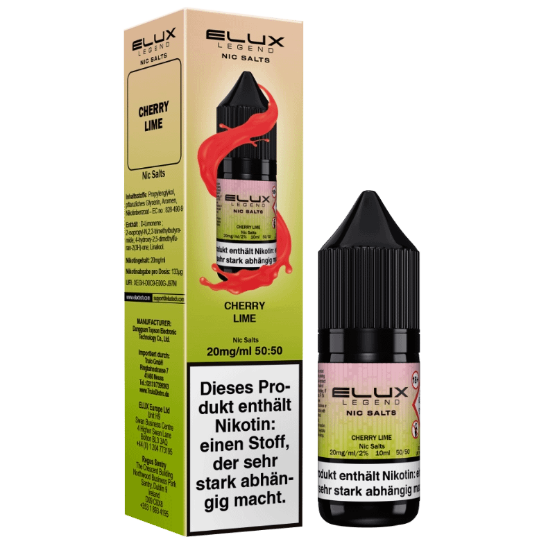 ELUX Liquid Nikotinsalz - Cherry Lime - 10ml - 10mg Nikotin - Snuffland ...
